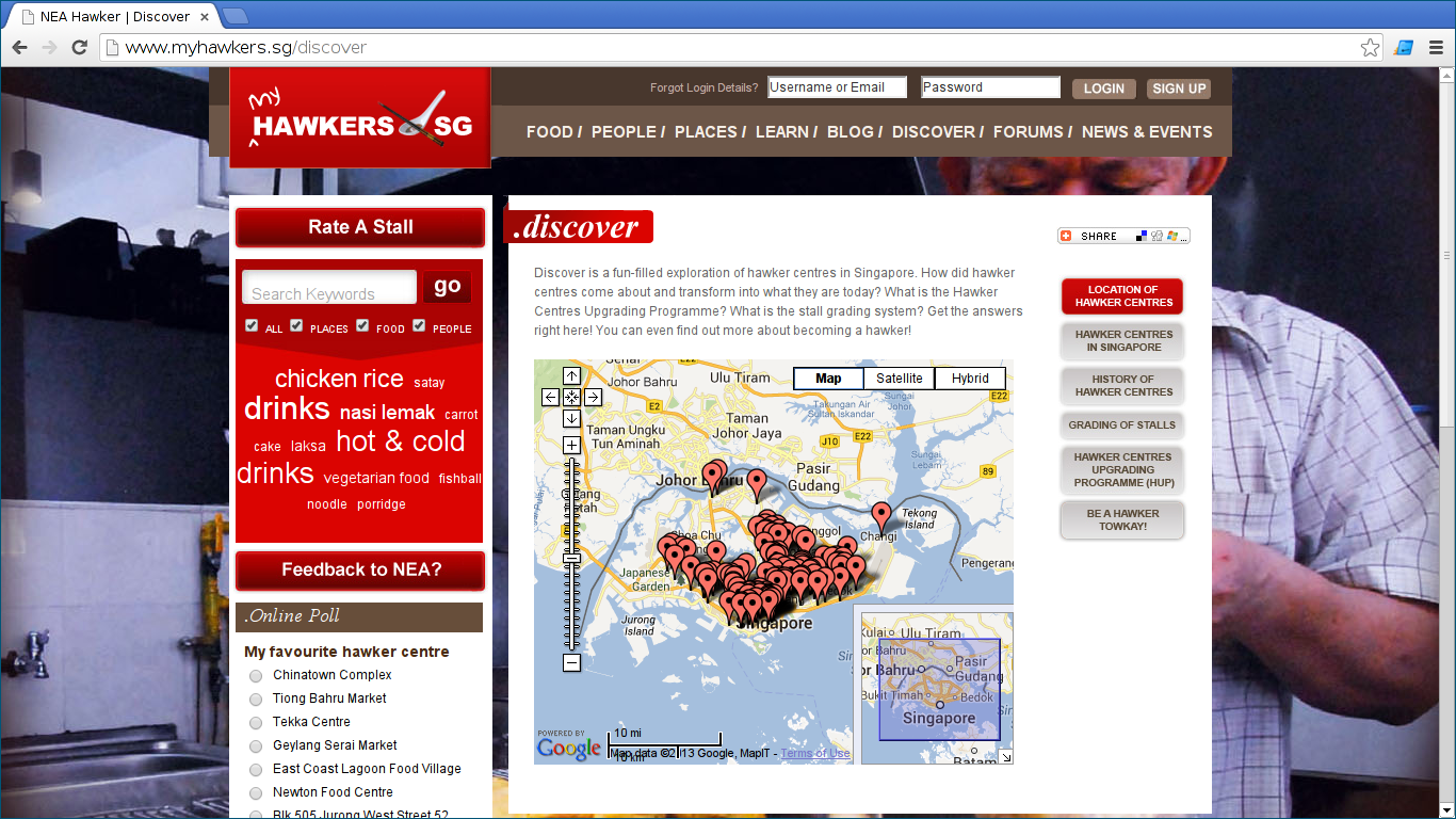 GitHub - kaihendry/singaporefoodcentres: Map of Singapore Hawker centres