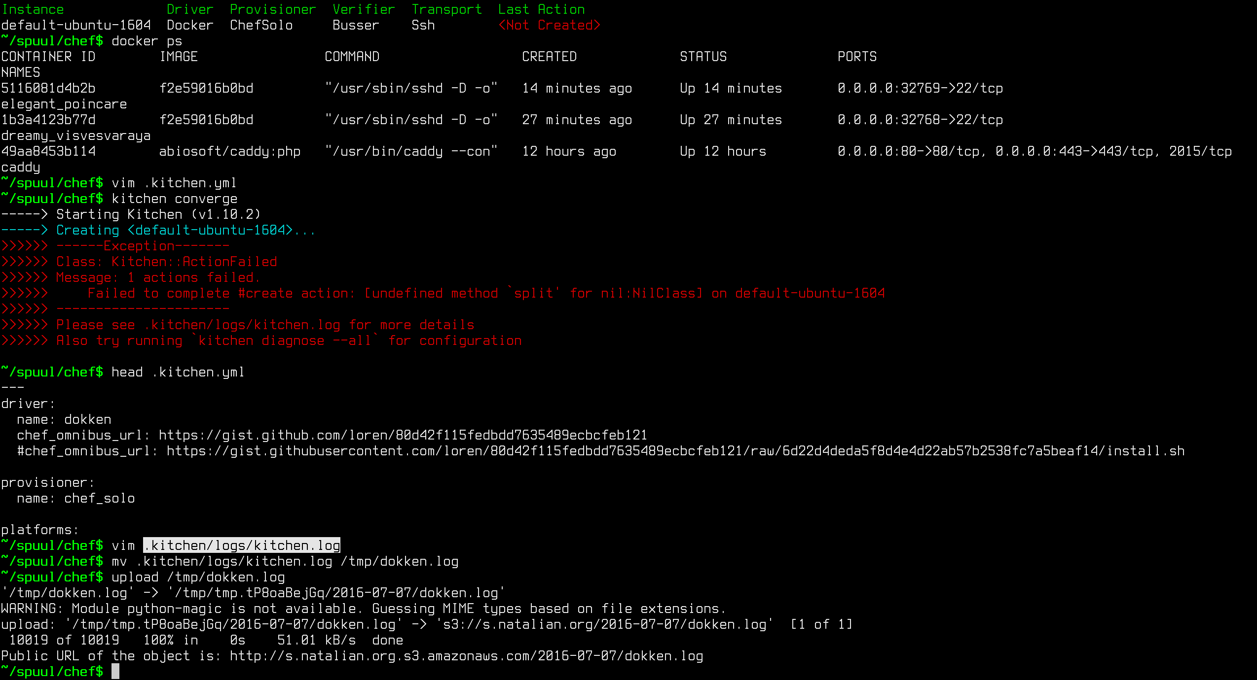 Failed To Complete Create Action Undefined Method `split For Nilnilclass On Default Ubuntu