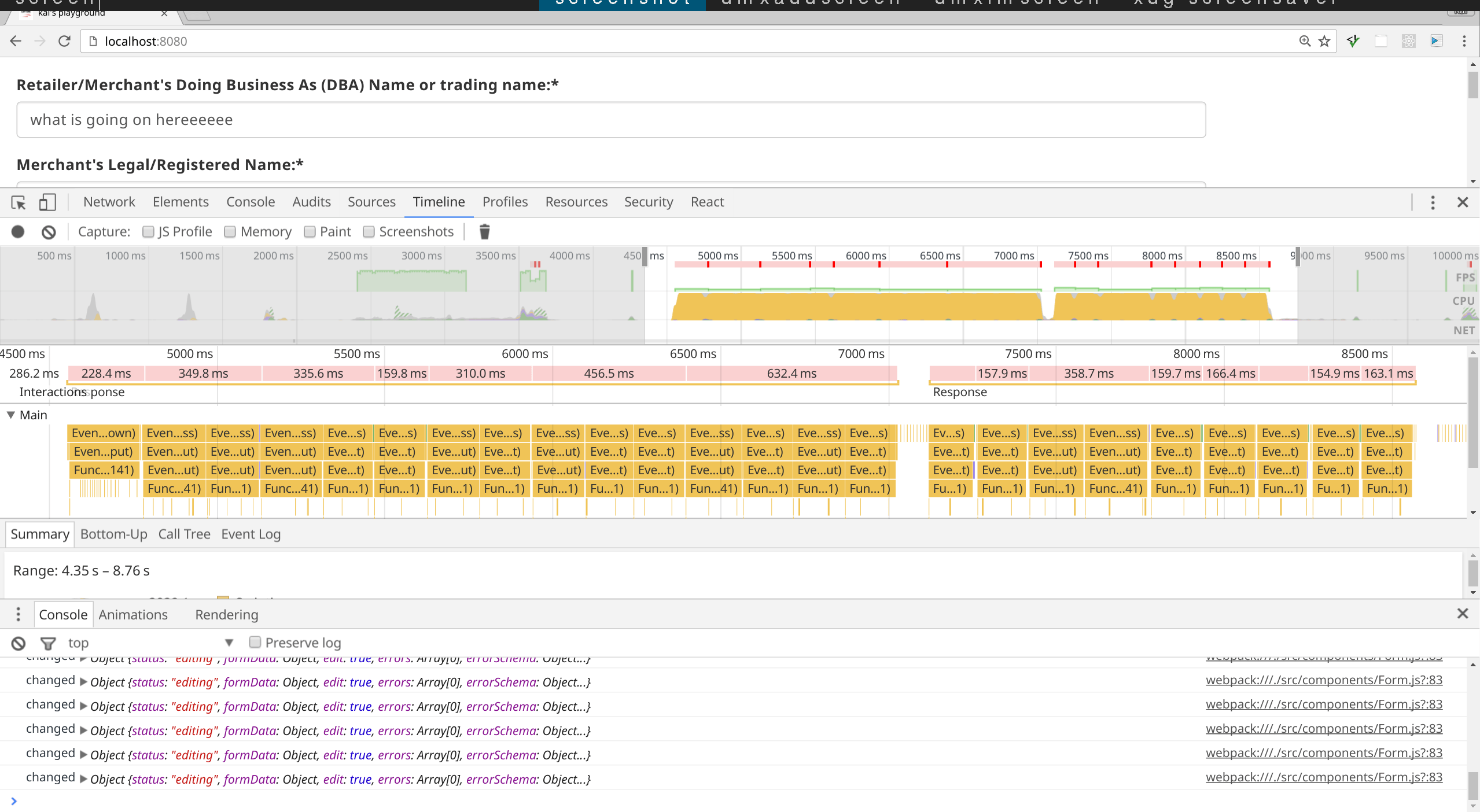Slow performance · Issue #147 · rjsf-team/react-jsonschema-form · GitHub