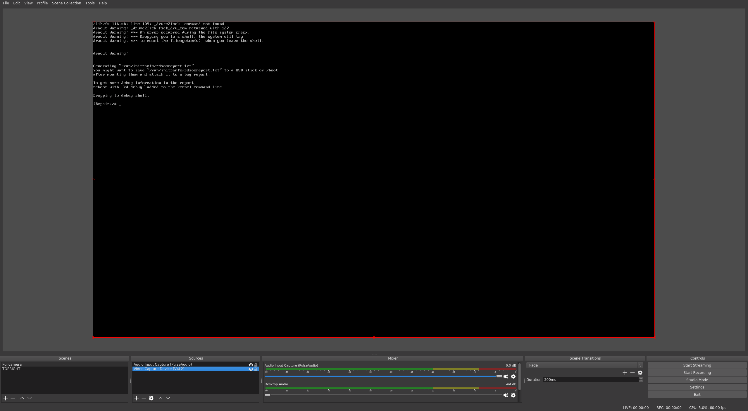 _drv=e2fsck: command not found : r/voidlinux