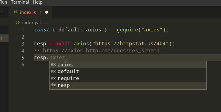 Javascript How To Get VS Code To Show Validate Object Schema 