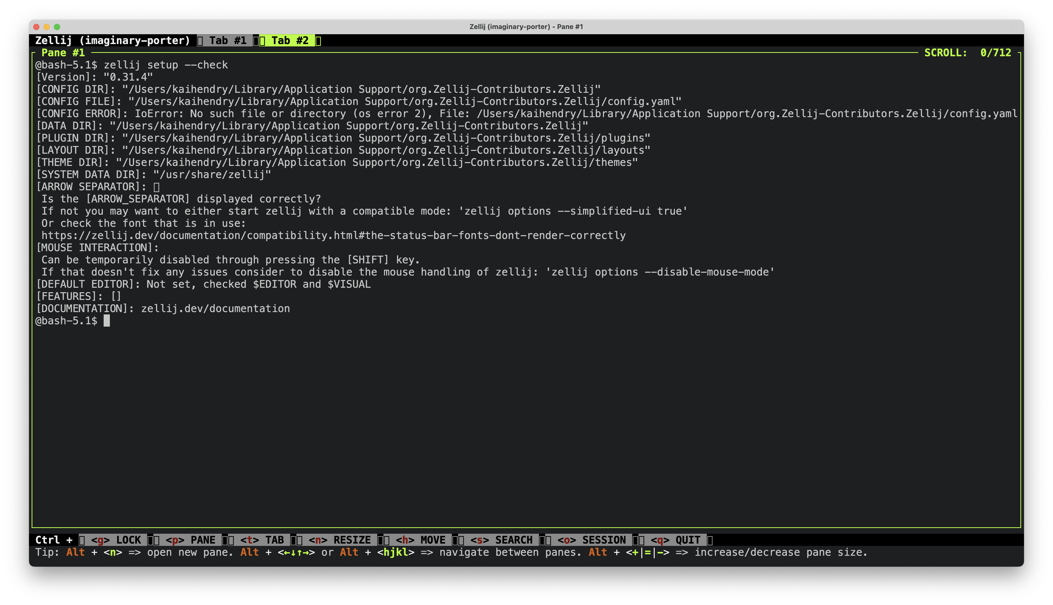 Why Not Running My Bashprofile On Macos · Zellij Org Zellij · Discussion 1733 · Github